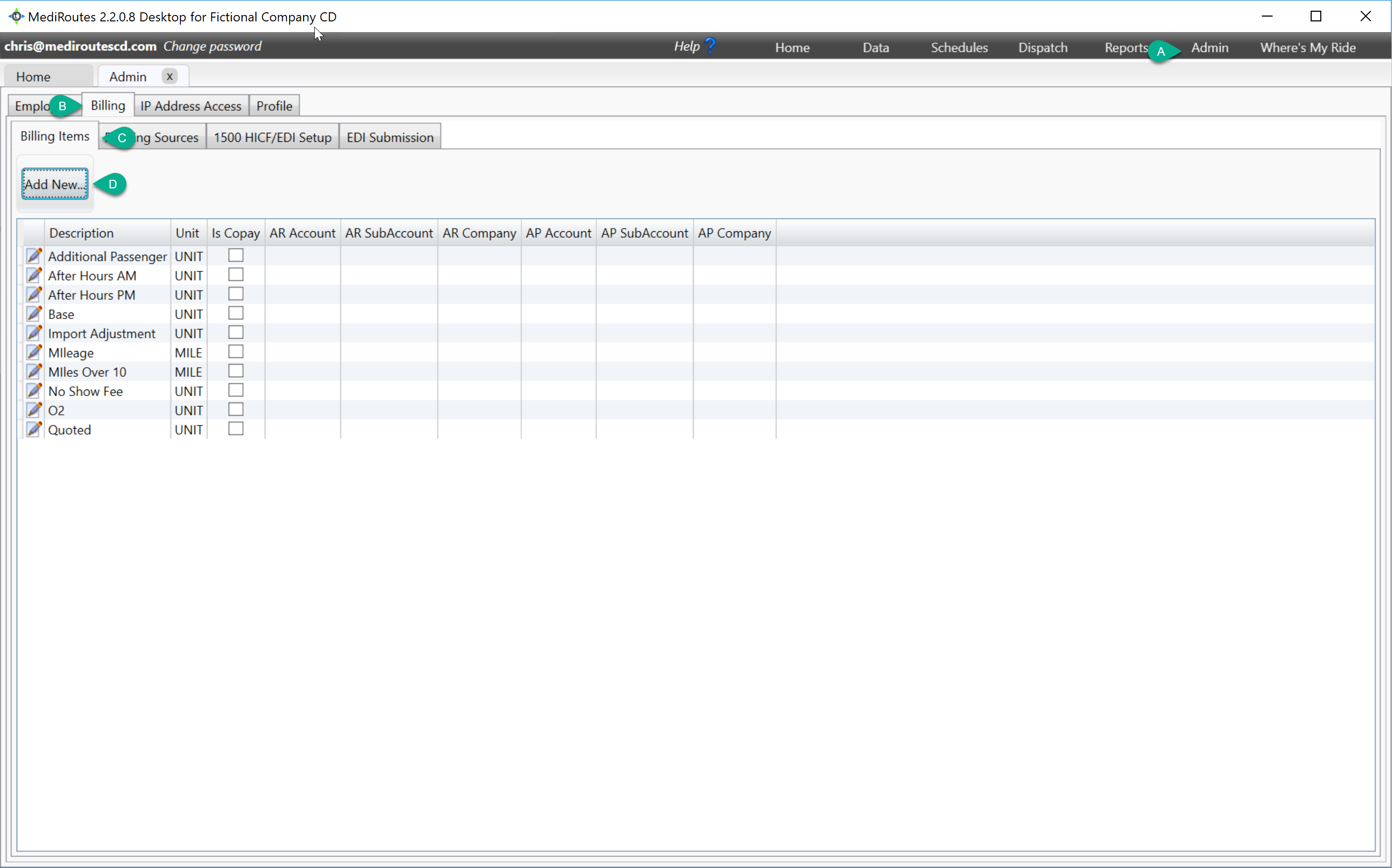How to Create Billing Items Descriptions